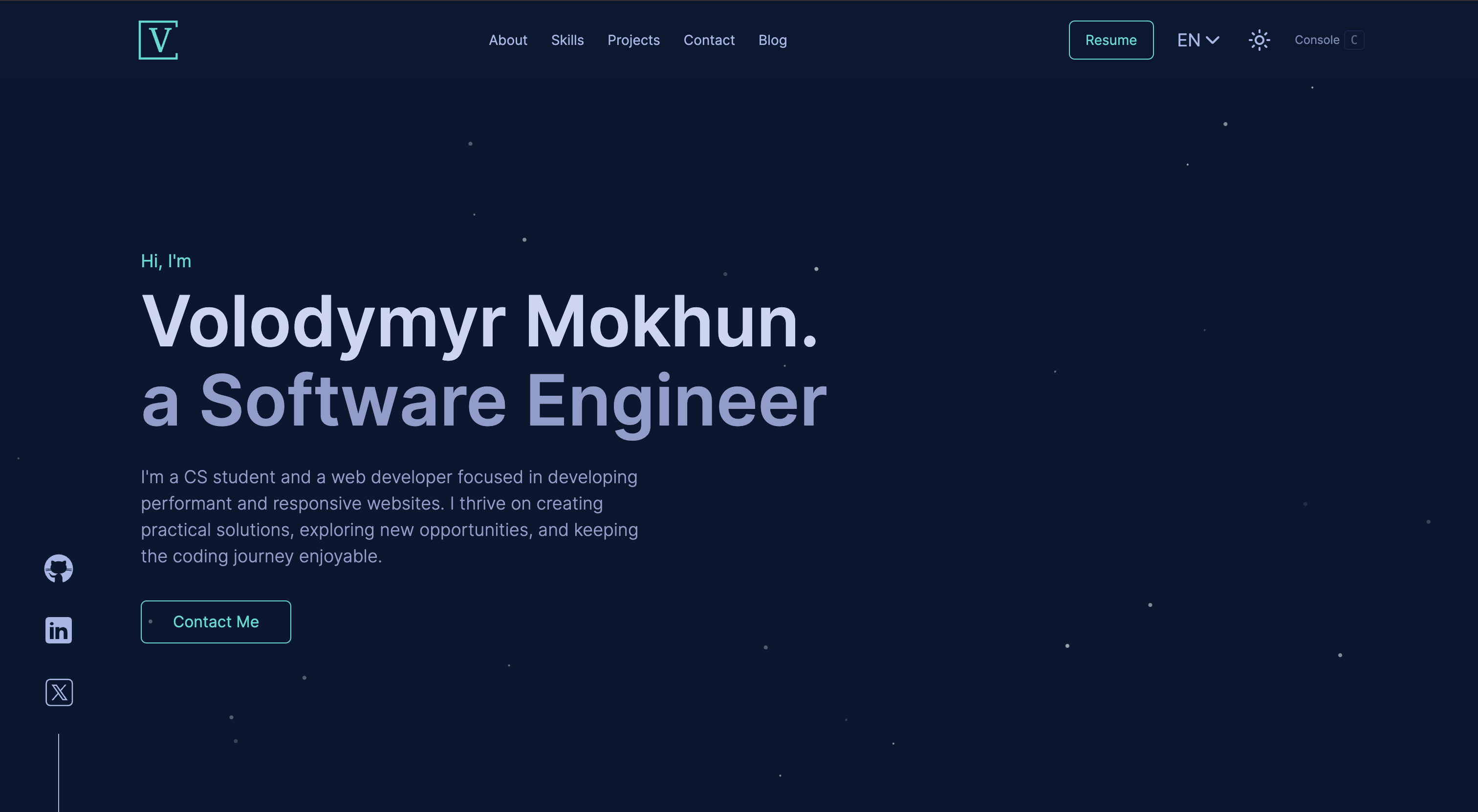 Volodymyr Mokhun - Software Engineer